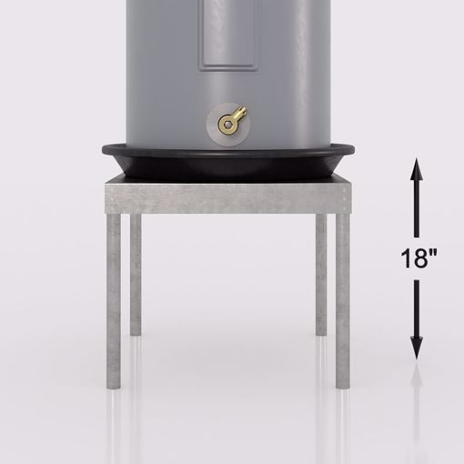 21.5IN SQUARE X 18IN HIGH GALVANIZED WATER HEATER STAND