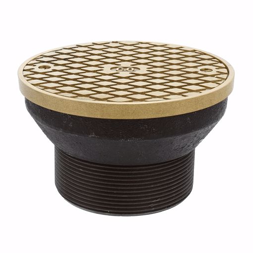 4" Cast Iron Spuds with Covers For Heavy Duty Cleanouts - 3-1/2" IPS ...