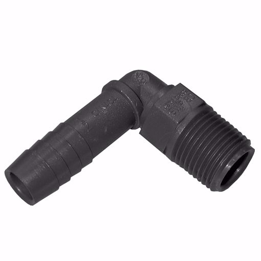 1-1/2" Insert x MPT Poly 90° Elbow