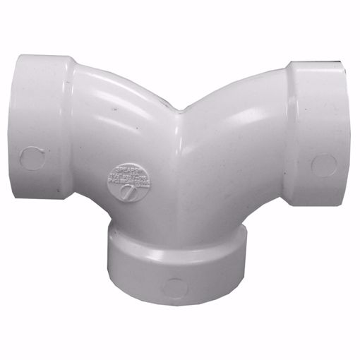2" x 1-1/2" x 1-1/2" PVC Double 90° Elbow